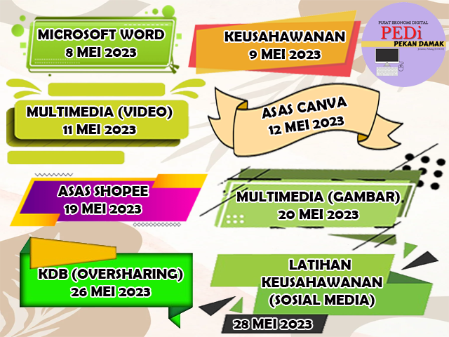 Jadual Aktiviti Mei 2023 – NADI Damak, Hulu Cheka